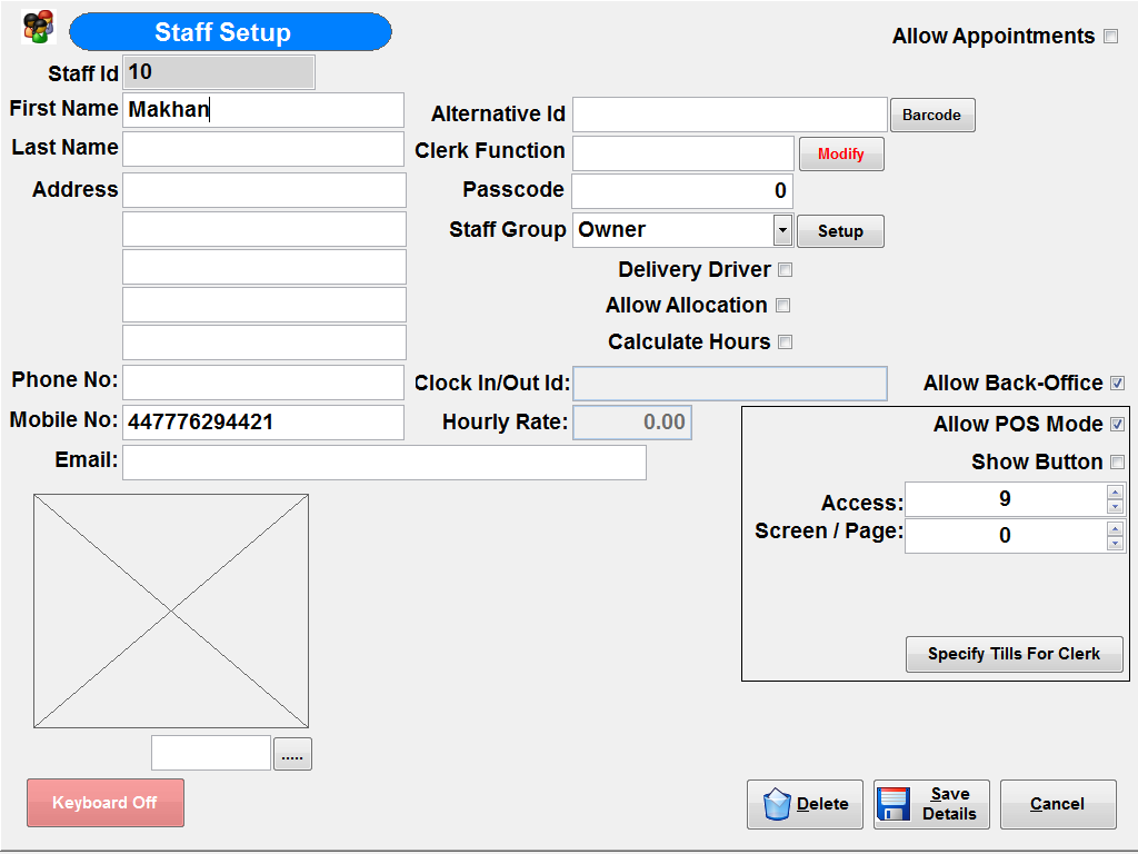 Staff Setup on myEPOS Touch - Everything EPOS